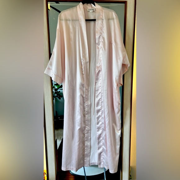 Dior | Intimates & Sleepwear | Christian Dior Pink Satin Robe | Poshmark